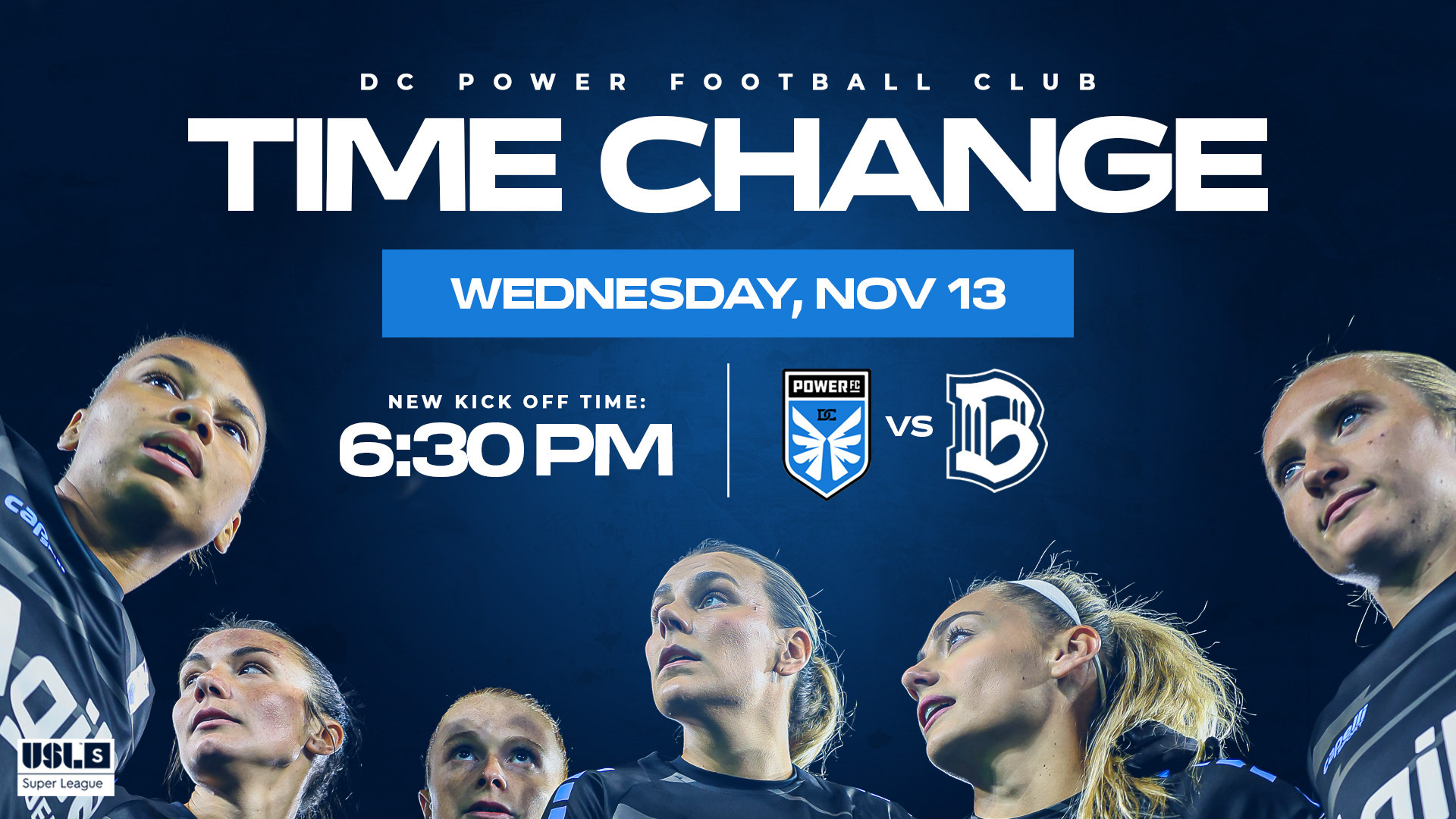 DC Power Football Club Adjusts Kickoff to 6:30 p.m. on Nov. 13 against ...